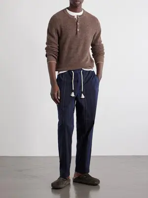 Orlebar Brown Straight-leg Striped Cotton Trousers