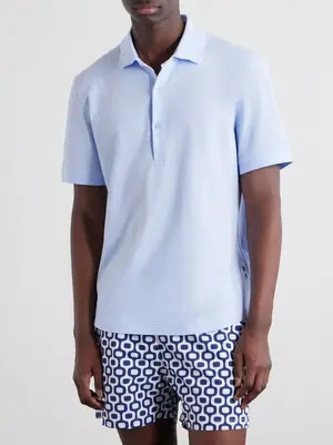 Orlebar Brown Bruno Cotton-piqué Polo Shirt - Blue