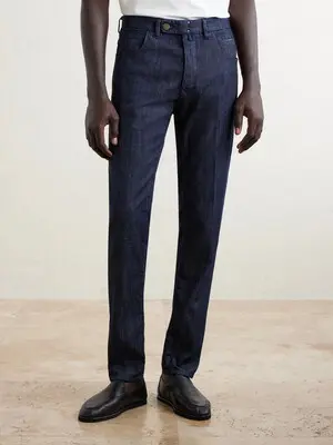 SLOWEAR Tapered Cotton-blend Gabardine Trousers