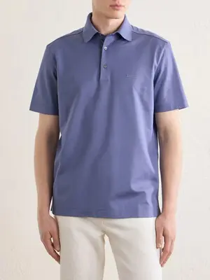 Zegna Knitted Cotton-piqué Polo Shirt