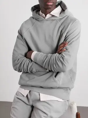 LES TIEN French Terry-cotton Raglan Hoodie