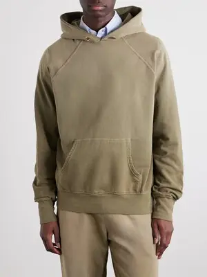 LES TIEN French Terry-cotton Raglan Hoodie