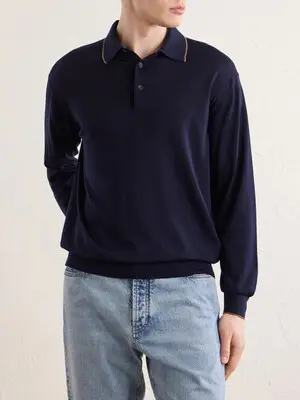 Kiton Merino Wool Polo Shirt