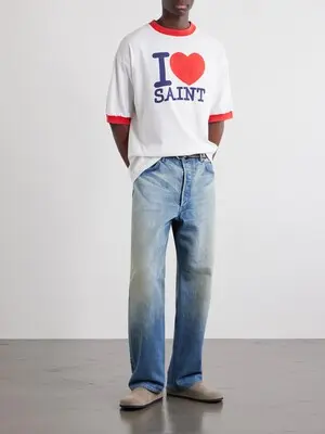 SAINT MXXXXXX I Love Saint Cotton-jersey T-shirt