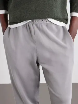 LES TIEN Tapered Cotton-jersey Drawstring Sweatpants