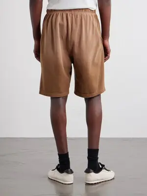 LES TIEN Straight-leg Cotton-piqué Drawstring Rider Shorts