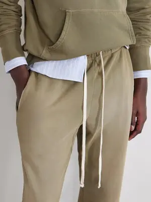 LES TIEN Straight-leg French Terry-cotton Sweatpants