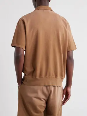 LES TIEN Banded Cotton-piqué Tennis-polo