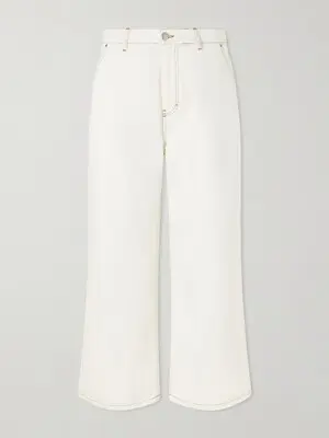 AMI Paris Wide-leg Jeans - White