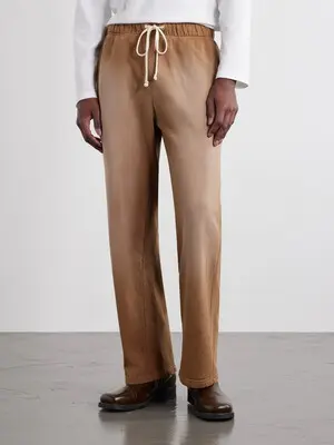 LES TIEN Straight-leg French Terry-cotton Sweatpants