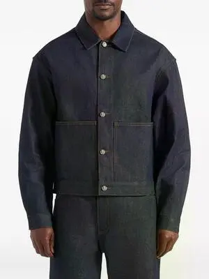 Manière De Voir Indigo Boxy-fit Denim Jacket - Blue