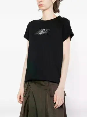 AGNES B. Logo Print Cotton T-shirt