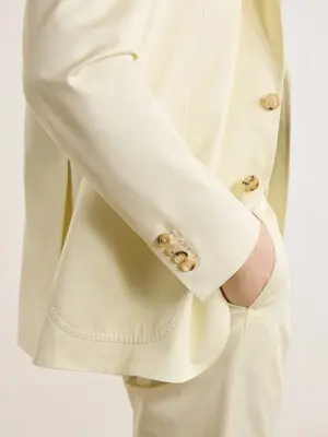 DE PETRILLO Single-breasted Cotton-twill Blazer
