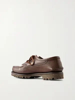 YUKETEN Italian Full-grain Leather Boat Shoes