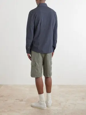 Brunello Cucinelli Honeycomb-knit Cotton Shirt