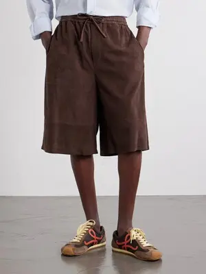 Loewe Suede Knee-length Shorts