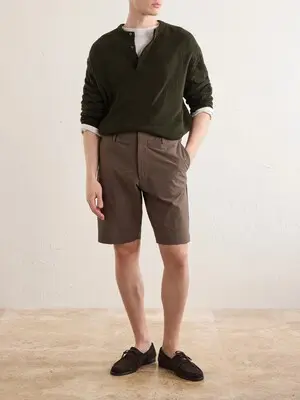 Nn07 Billie Straight-leg Striped Seersucker Shorts