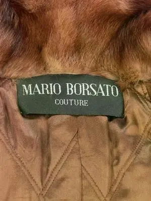 MARIO BORSATO VINTAGE Belted Fur-trim Coat
