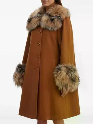 MARIO BORSATO VINTAGE Faux-fur Trim Coat