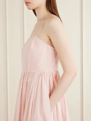 Aje Rosie Silk And Cotton-blend Maxi Dress - Pink