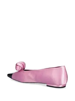 ROTATE BY BIRGER CHRISTENSEN Satin Rosette Ballet Flats