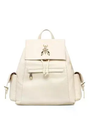 Patrizia Pepe Fly Leather Backpack - Neutrals
