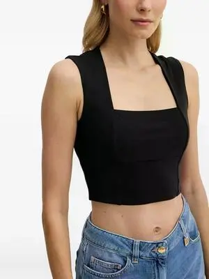 Patrizia Pepe Square Neck Cropped Top