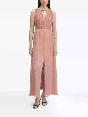 Patrizia Pepe Dusty Embellished V-neck Dress