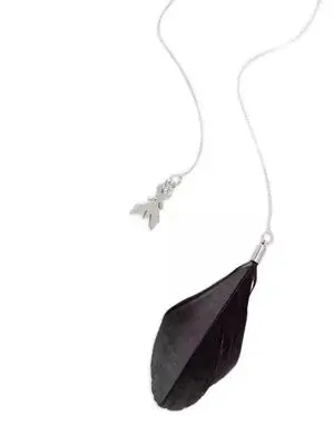 Patrizia Pepe Tone Feather Pendant Necklace