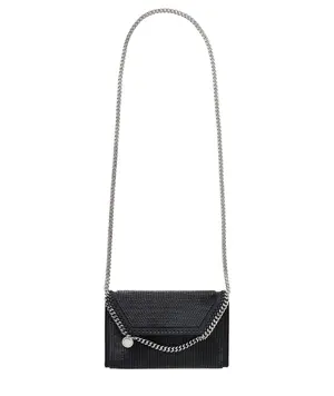 Stella McCartney Falabella Beaded Chain Wallet - Black