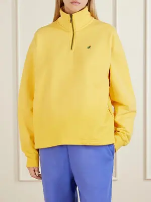 Aimé Leon Dore Half-zip Cotton-jersey Sweatshirt