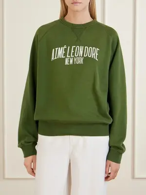Aimé Leon Dore Logo-print Cotton-blend Jersey Sweatshirt