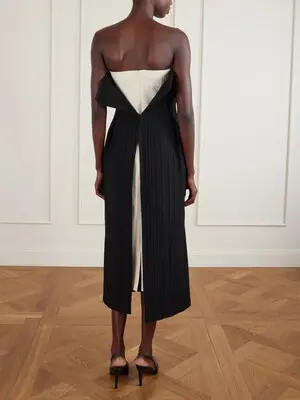 Calvin Klein Strapless Wool Midi Dress