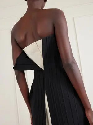 Calvin Klein Strapless Wool Midi Dress