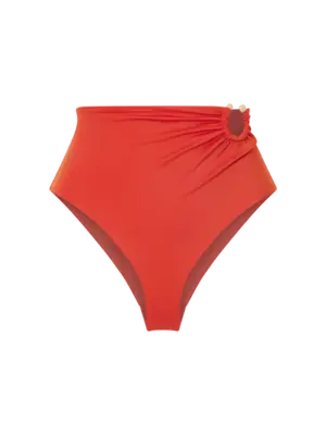Johanna Ortiz Taita Embellished Bikini Briefs - Orange