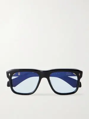 JACQUES MARIE MAGE Yves D-frame Acetate Sunglasses - Black