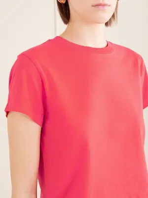 AGOLDE Adine Cropped Organic Cotton-jersey T-shirt - Red