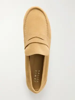 JAMIE HALLER Leather Penny Loafers - Brown
