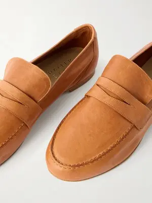 JAMIE HALLER Leather Loafers - Metallic
