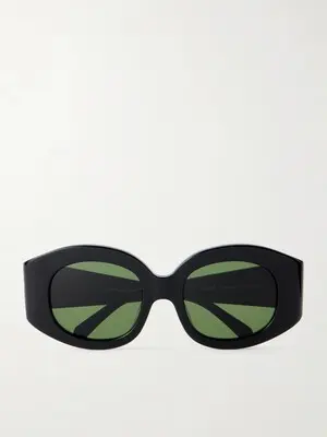 Matteau Eclipse Round-frame Acetate Sunglasses - Black