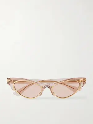 Bottega Veneta Cat-eye Acetate Sunglasses - Brown