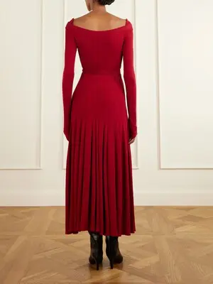 Tory Burch Jersey Boatneck Maxi Dress