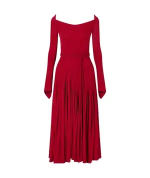 Tory Burch Jersey Boatneck Maxi Dress - Red