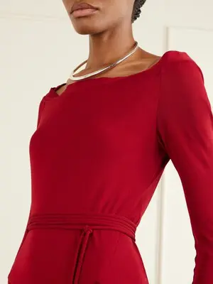 Tory Burch Jersey Boatneck Maxi Dress - Red