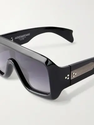JACQUES MARIE MAGE Pausa Oversized Acetate Sunglasses - Black