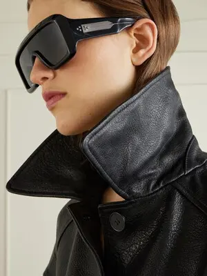 JACQUES MARIE MAGE Pausa Oversized Acetate Sunglasses - Black
