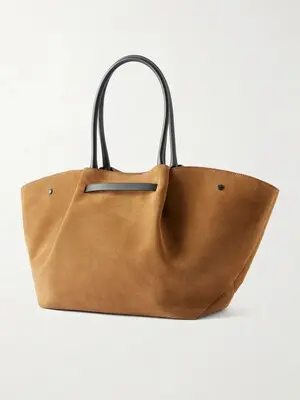DEMELLIER The New York Suede Tote With Leather Trim