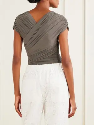 Tove Sidney Ruched Jersey-crepe Bodysuit
