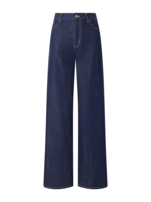 LA LIGNE Isadora Wide-leg Chambray Jeans - Blue