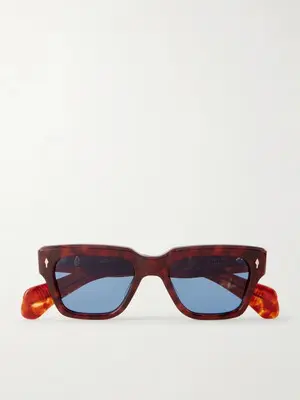 JACQUES MARIE MAGE Fellini Square-frame Tortoiseshell Acetate Sunglasses